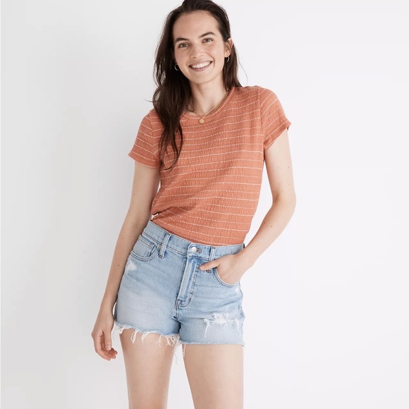 Madewell | Shorts | The Perfect Jean Short In Fiore Wash Destroyed ...
